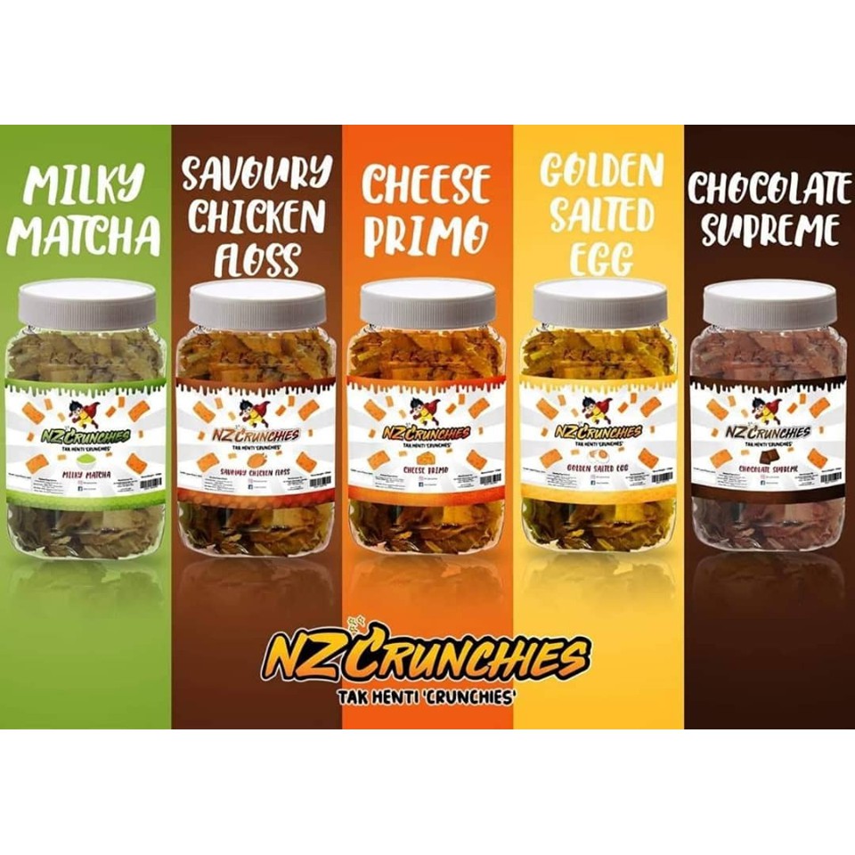 NZ CRUNCHIES SNACKS / POPIA SNACK KUDAP KUDAPAN 7 PERISA HEBAT SALTED ...