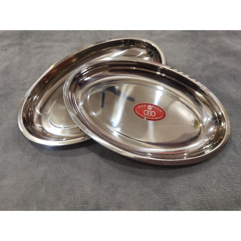 Stainless Steel Oval Plate DISH Steam Fish | Shopee Malaysia