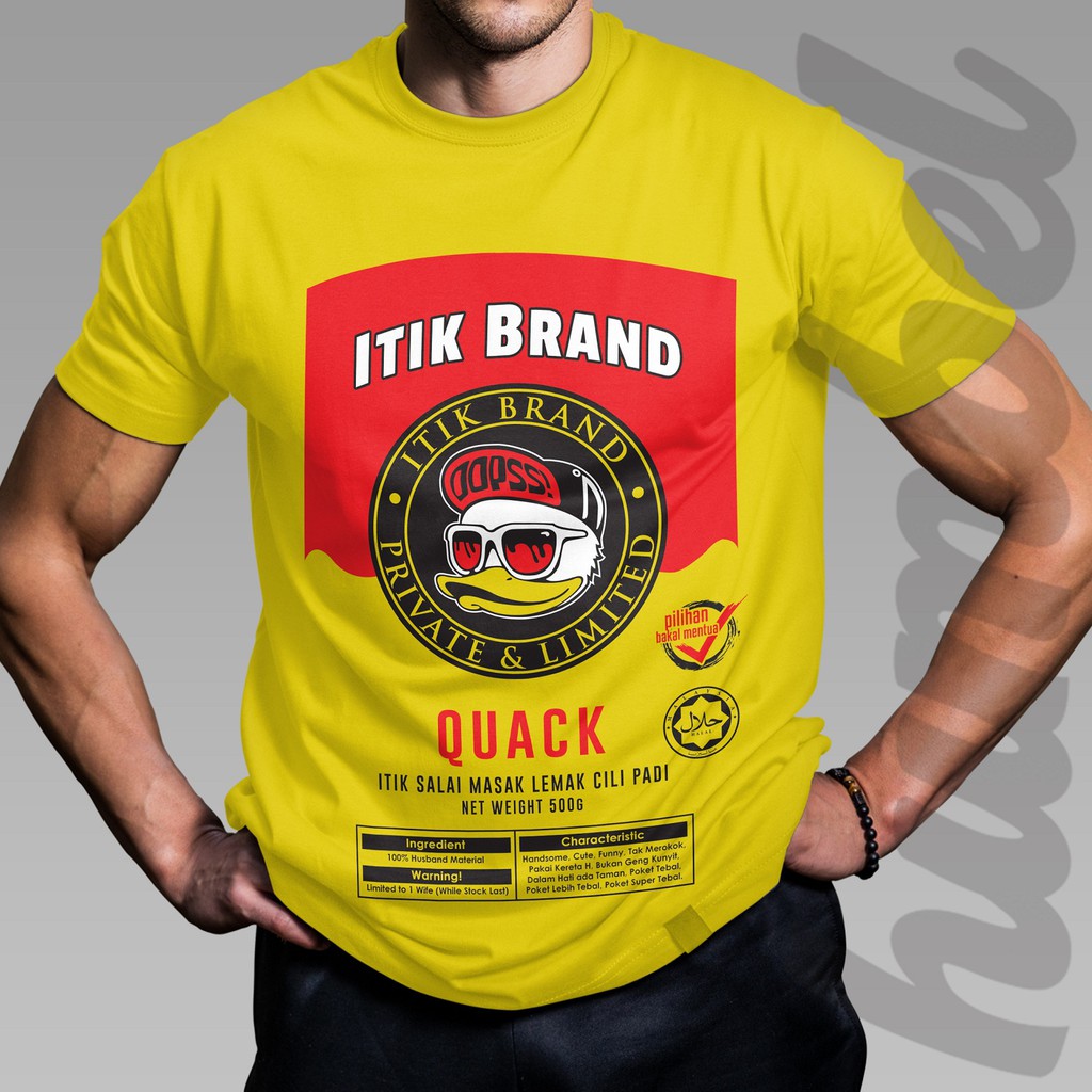 HOT ITEM!! Itik Brand T Shirt Men Viral Baju Lelaki Cotton Tebal ...