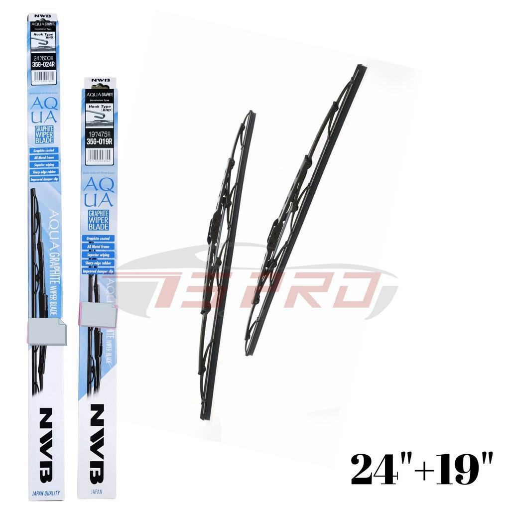NWB Aqua Graphite (24"+19") Wiper Blade - Camry Accord SM4 SV4 Naza Ria Citra Starex Sonata NF ...