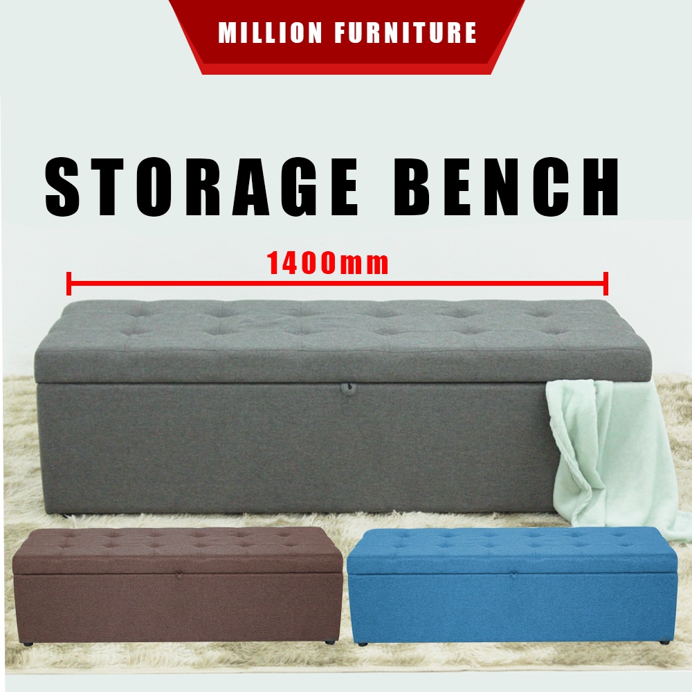 Ready Stock** Million Furniture- Storage Bench 140cm x 50cm x 41cm ...
