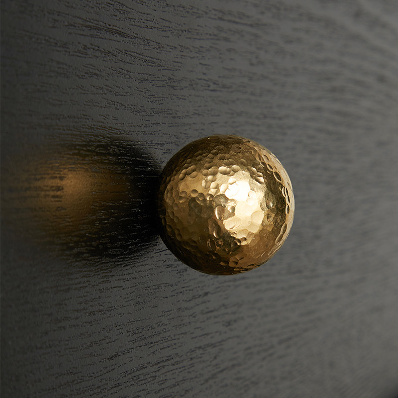 Solid Brass Hardware Handle Hand Hammered Ball Shaped Cabinet Door ...