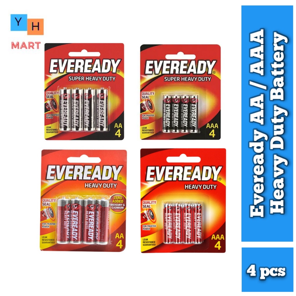 EVEREADY Super Heavy Duty / Heavy Duty Battery AA / AAA [ 4 pcs ...
