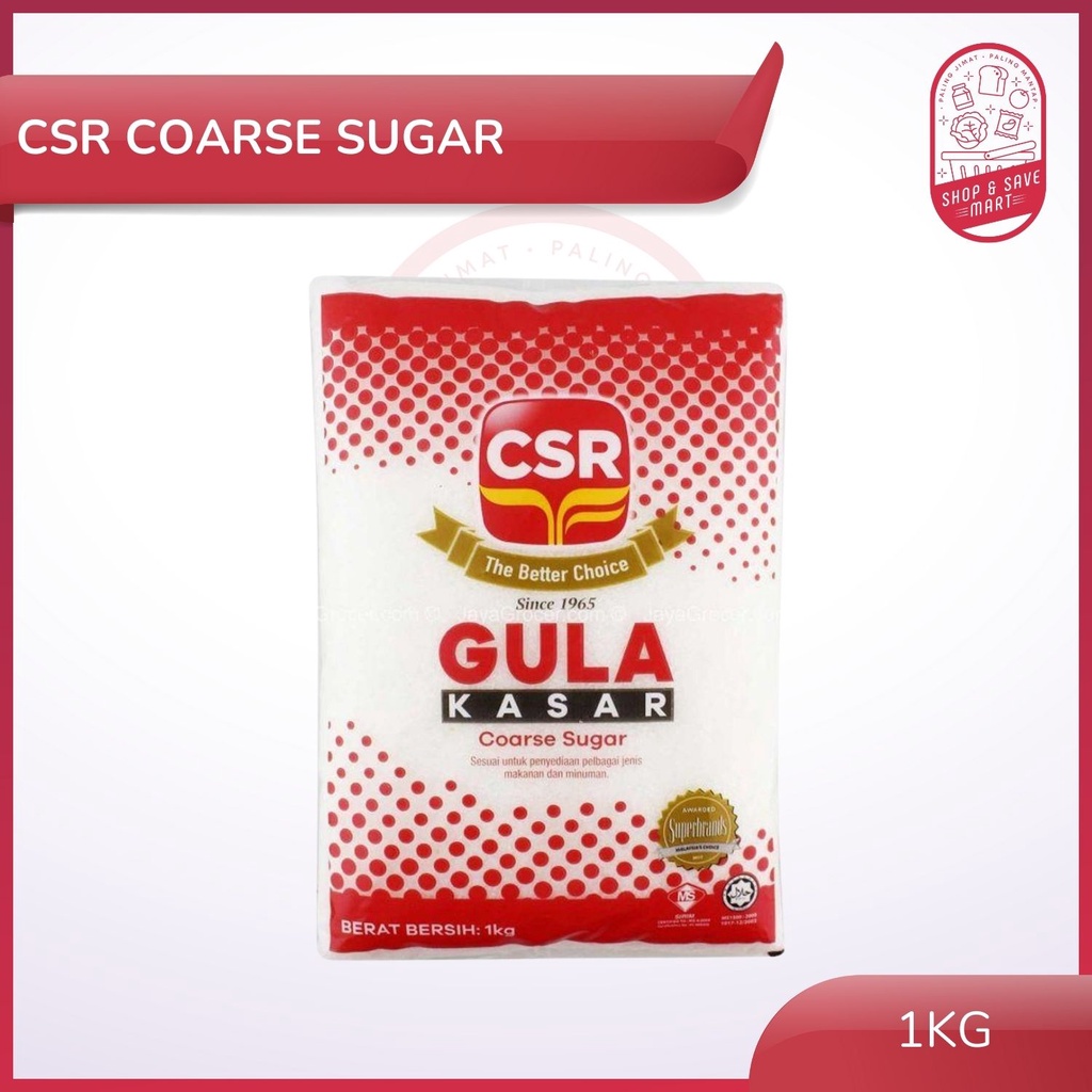 CSR Coarse Sugar White Sugar - 1KG | CSR Gula Pasir Kasar Gula Putih ...