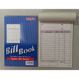 Buku bil tunai/ cash bill book/ buku resit 2ply/ 3ply / sederhana besar ...
