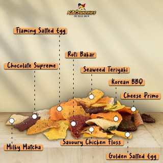 NZ Crunchies Snack Popia Salted Egg, Cheese Primo, Chicken Floss ...
