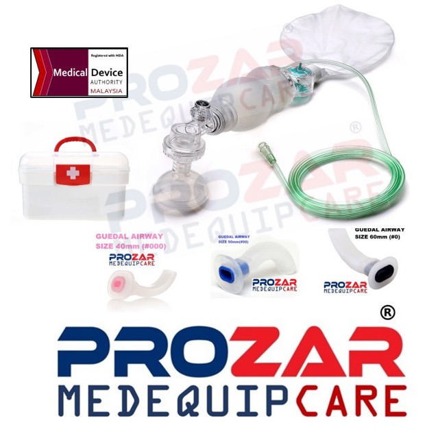 AMBU BAG RESUSCITATOR BAG SILICONE INFANT REUSABLE COMPLETE SET ...