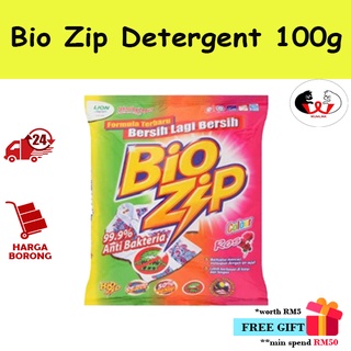 Bio Zip Detergent Powder/Sabun Pencuci Baju Bio Zip- 100g | Shopee Malaysia