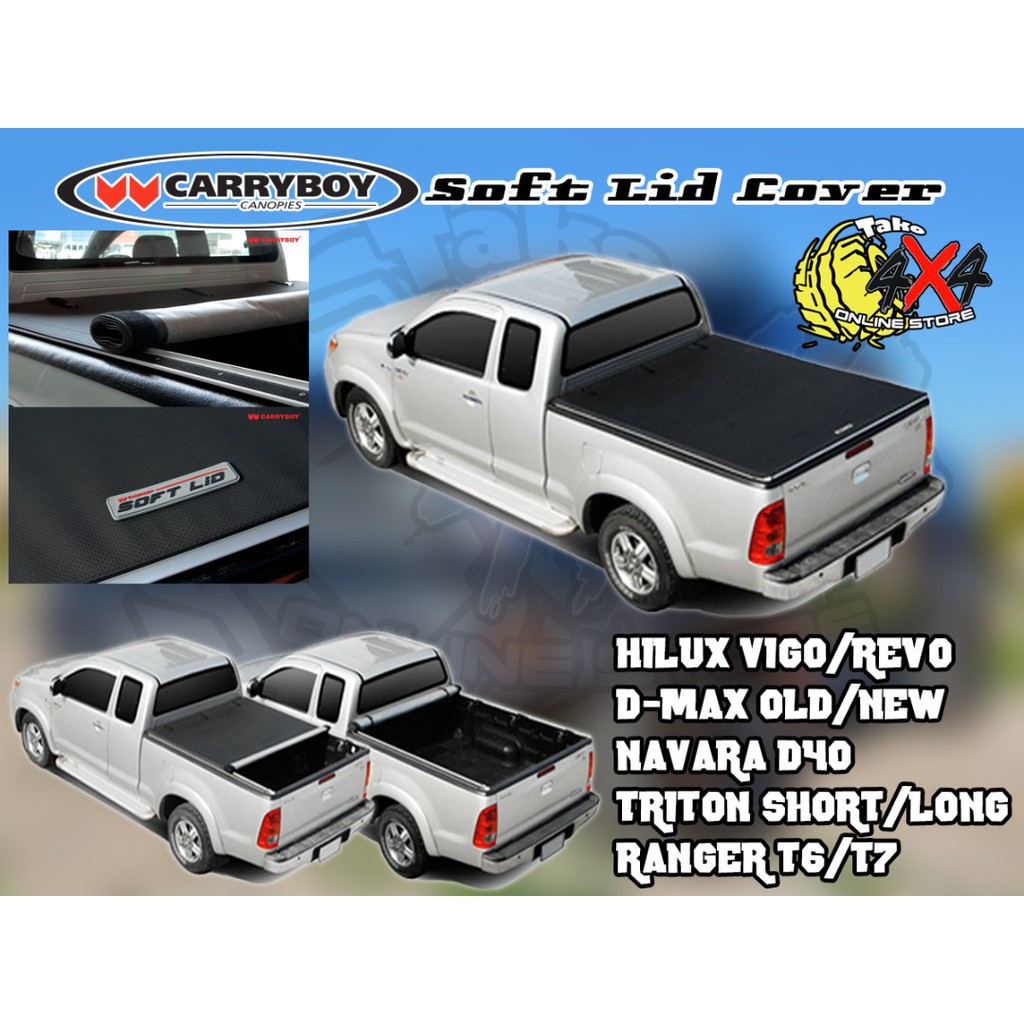 CARRYBOY Soft Lid HILUX VIGO REVO RANGER DMAX BT50 TRITON NAVARA D40 ...