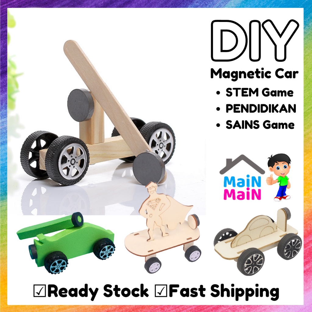 DIY Magnetic Car Project DIY Kereta Magnet Projek Sains pendidikan STEM ...