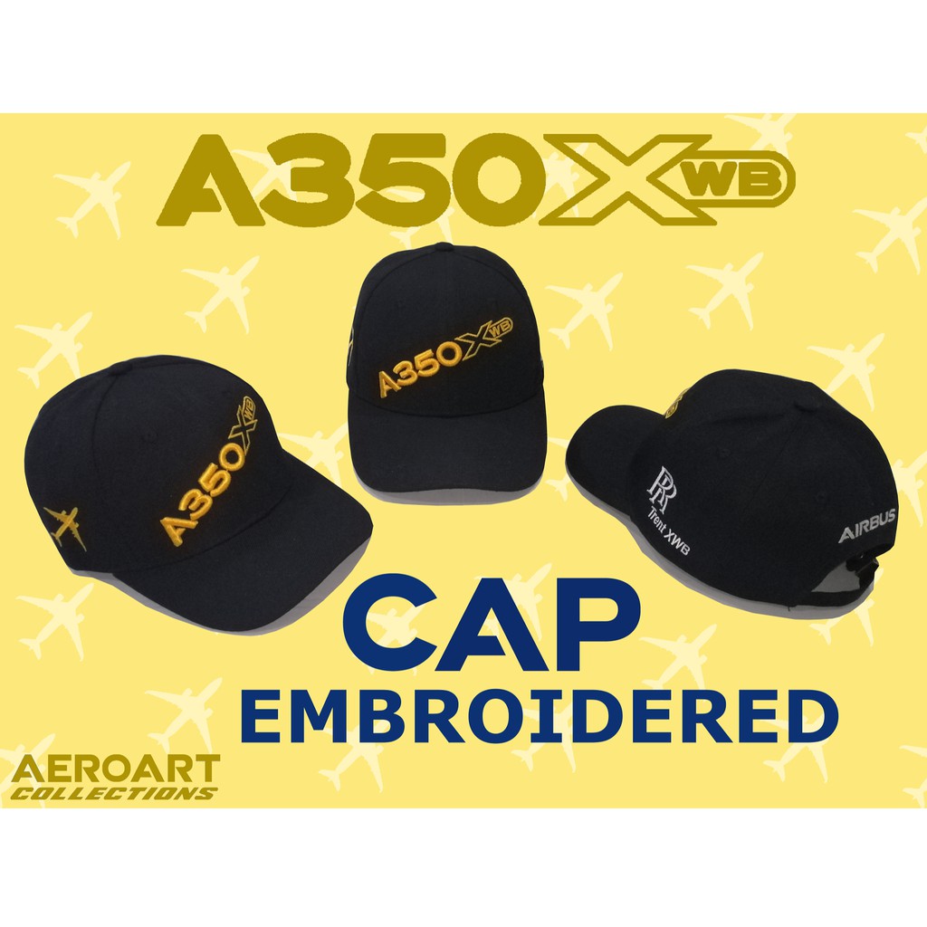 CAP Airbus A350 XWB Cap Embroidered Baseball Cap Adjustable Free Size ...