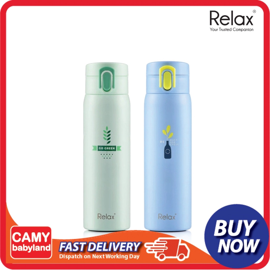 Relax - Stainless Steel Thermal Flask 500ml (Blue) - 1 Year Warranty ...