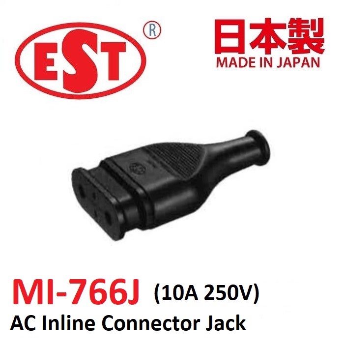 EST MI-766J 2 Pin AC Inline Connector Jack - 10A 250V | Shopee Malaysia
