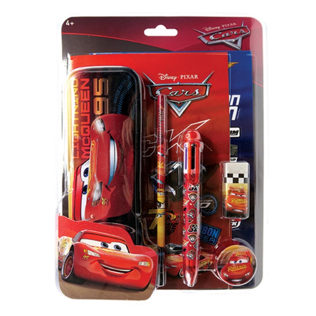Disney Pixar Cars 3 7pcs Stationery Set With Pencil Case - Red Colour ...