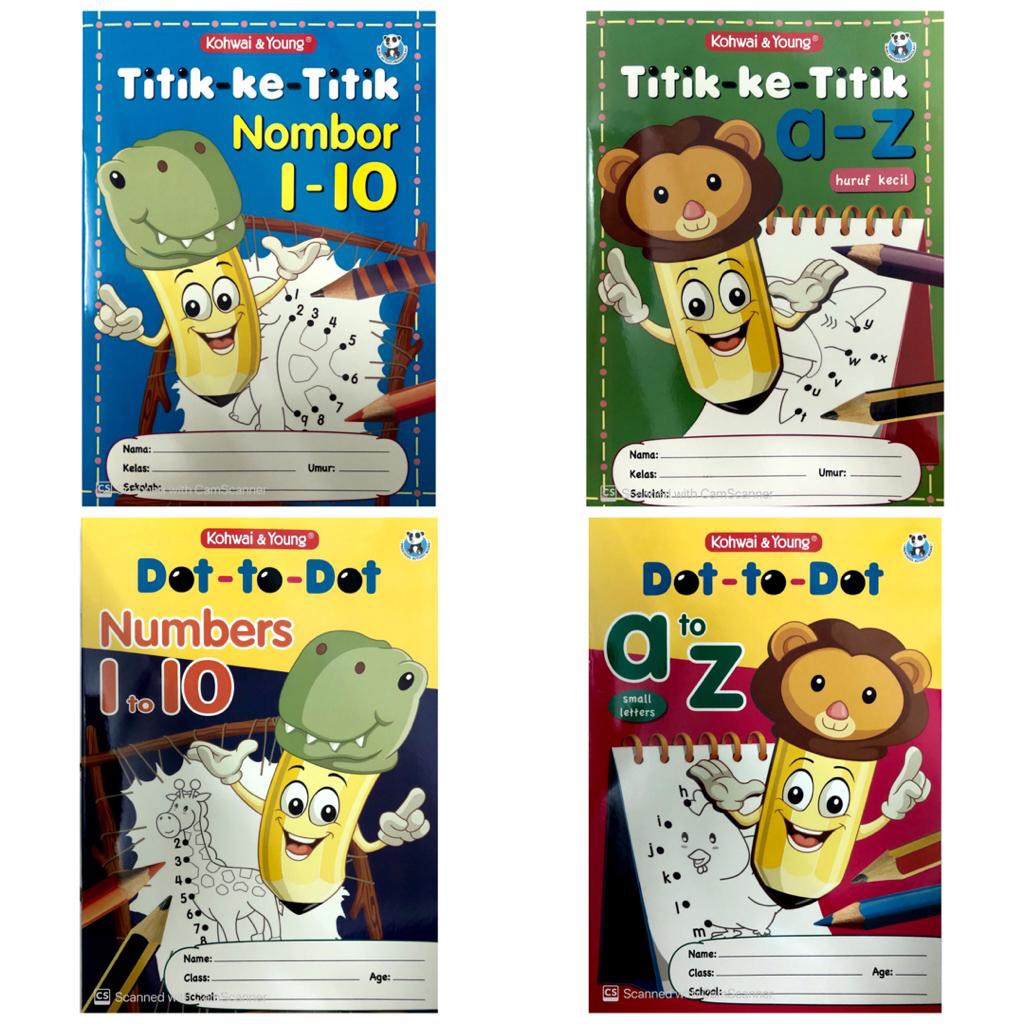 [FUNBOOK] TITIK KE TITIK / DOT TO DOT -a-z & 1-10 (BUKU SAMBUNG TITIK ...