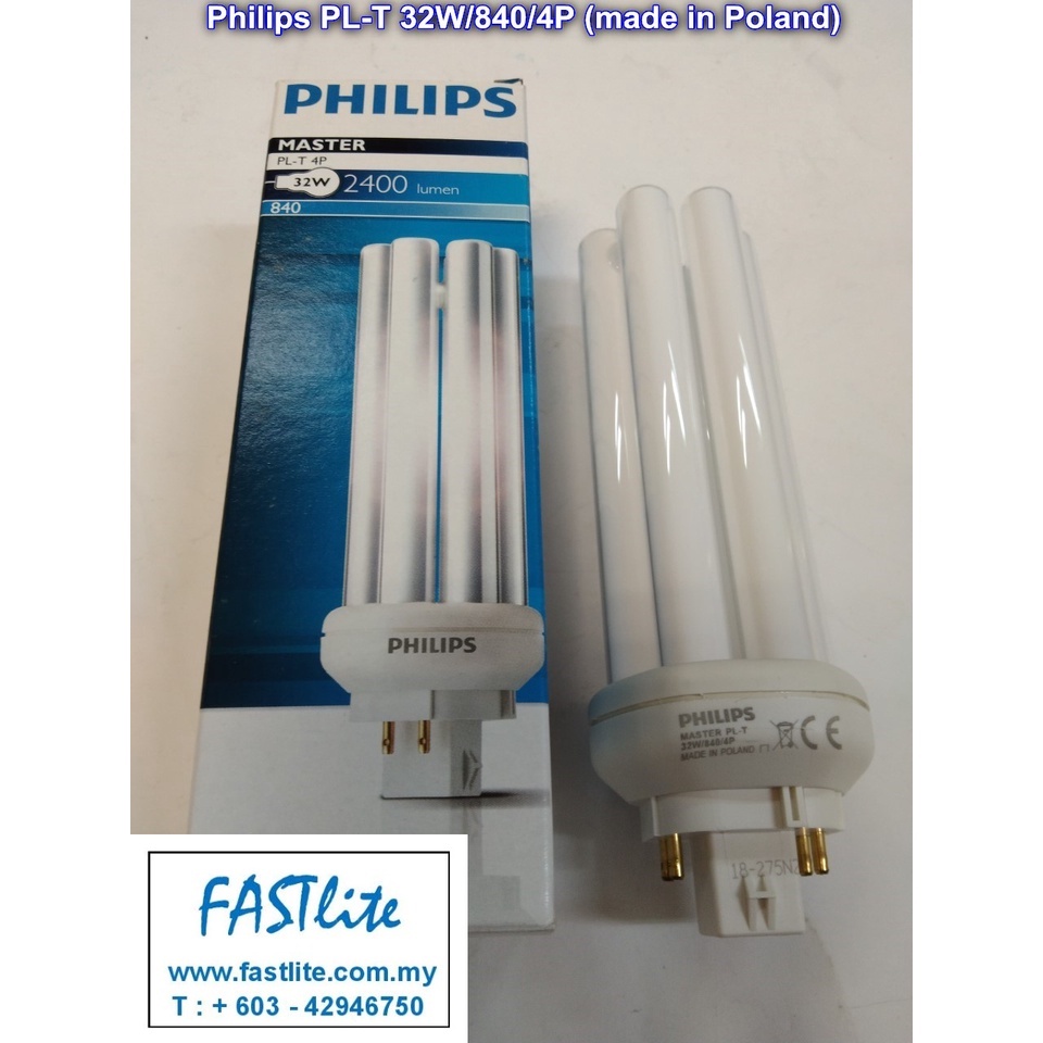 Philips Master PL-T 32W/840 4Pin (made in Poland) | Shopee Malaysia