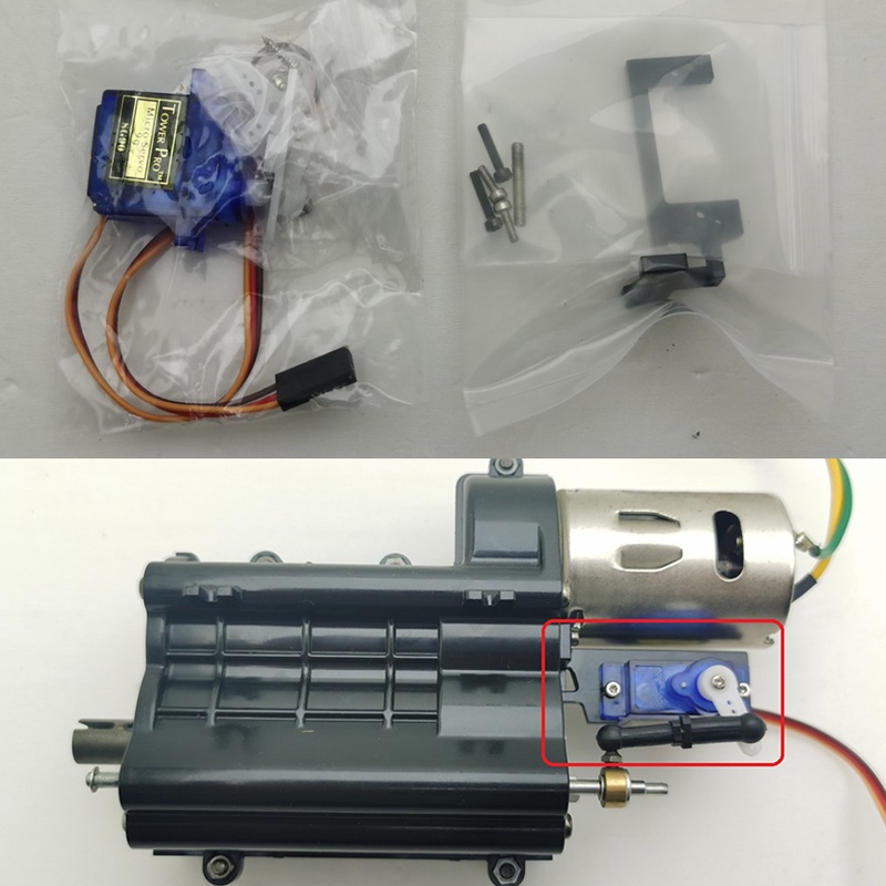 Metal Gearbox Shift Bracket and Servo for 1/14 Tamiya RC Truck Trailer ...
