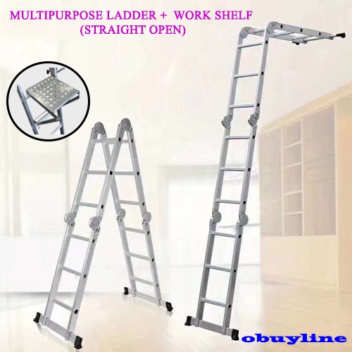 16 Step Foldable Ladder Aluminium Ladder Multipurpose Ladder (straight ...