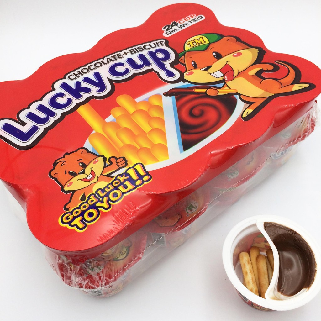Alibaba Lucky Cup Chocolate Biscuit Sticks ( 10g x 10pcs ) | Shopee ...