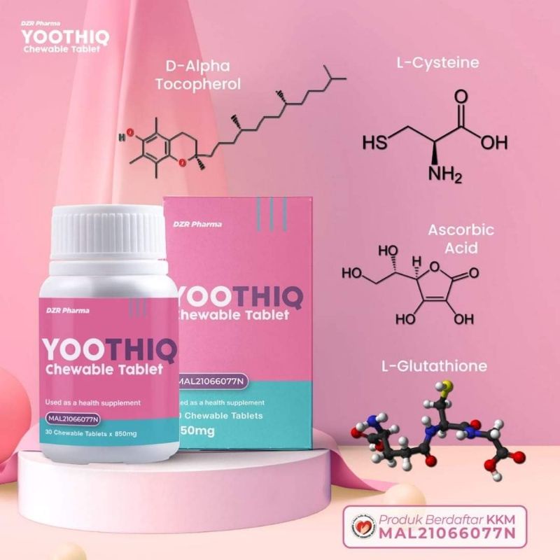 MIMULUV - YOOTHIQ GLUTATHIONE ASCORBIC ACID ALPHA TOCOPHEROL CHEWABLE ...
