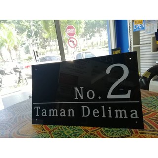 PAPAN ALAMAT RUMAH @HOUSE NUMBER PLATE @ PAPAN TANDA RUMAH @ SIGNAGE ...