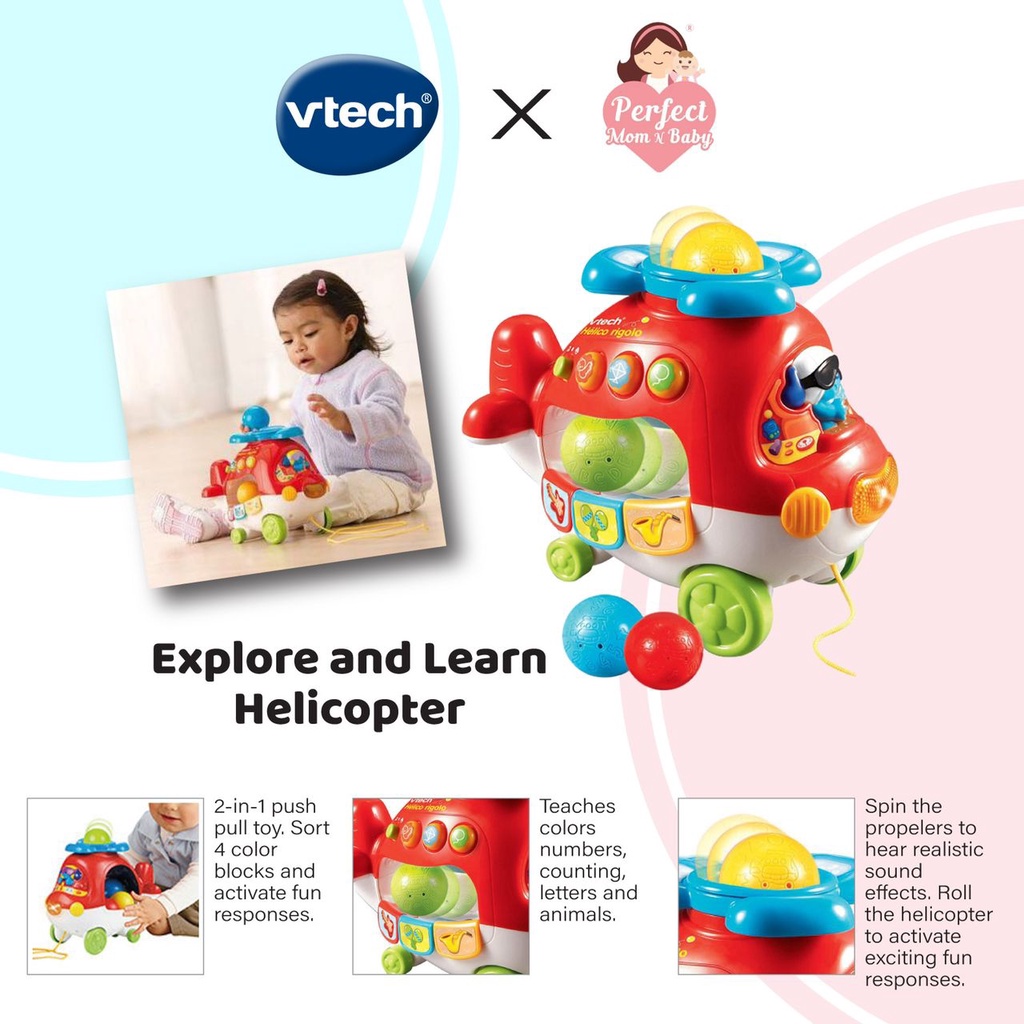 VTECH Explore & Learn Helicopter for 12-36 months | Shopee Malaysia
