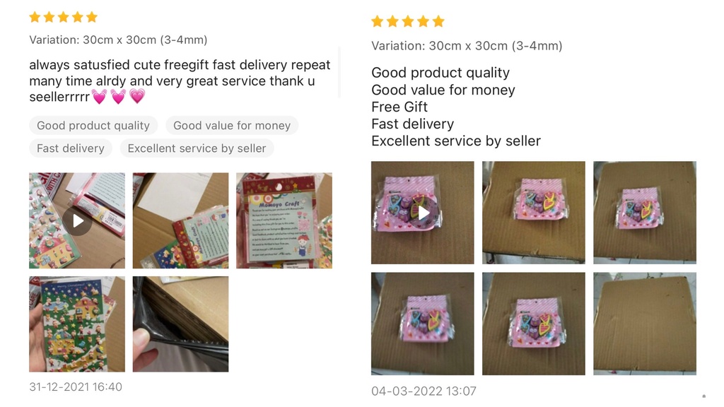 Momoyocraft Cardboard 9 Sizes Kotak Lapik Kadbod Kadboard Packaging Box ...