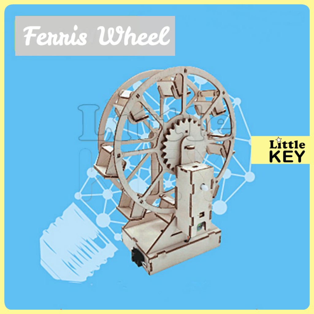 DIY Ferris Wheel Kid Educational Kit Kids Model Project Wooden 3D Model ...