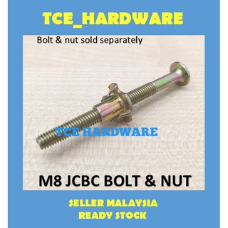 JCBC JCBB M8 Furniture Screw Bolt & Nut Barnel Nut T-Nut | Shopee Malaysia
