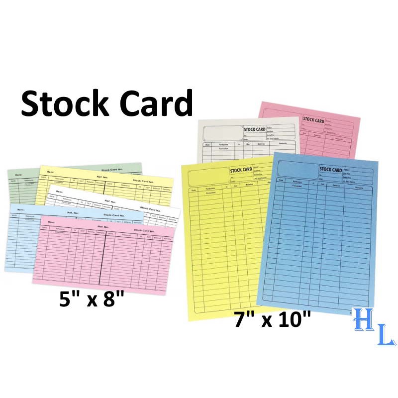 [READY STOCK] Stock Card Inventory In & Out - 5*8 (30's/pkt) / 7*10 (20 ...