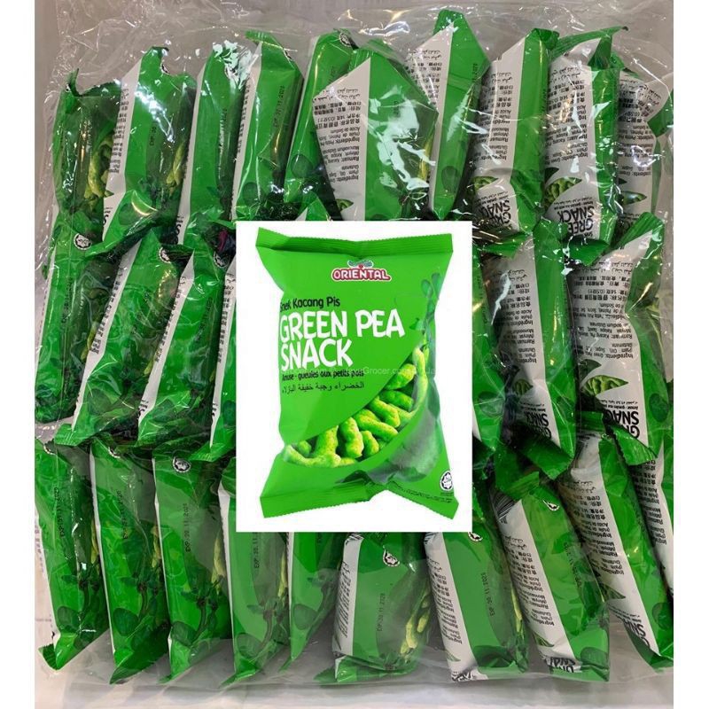 10 Packs Large Green Pea Snack 14g Each HALAL (LOCAL READY STOCKS ...