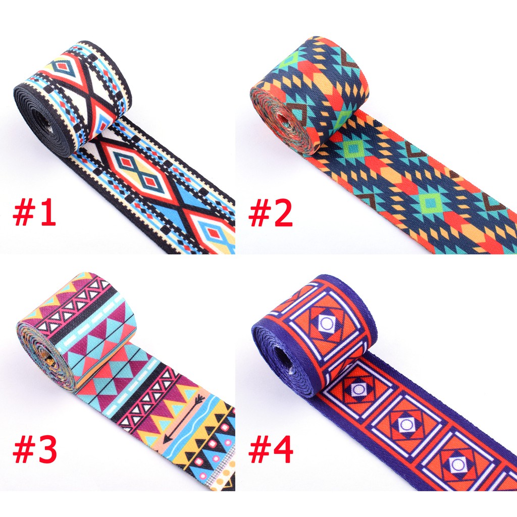 Polyester Webbing 38mm Stripes Webbing,Jacquard Ribbon Ethnic Webbing ...