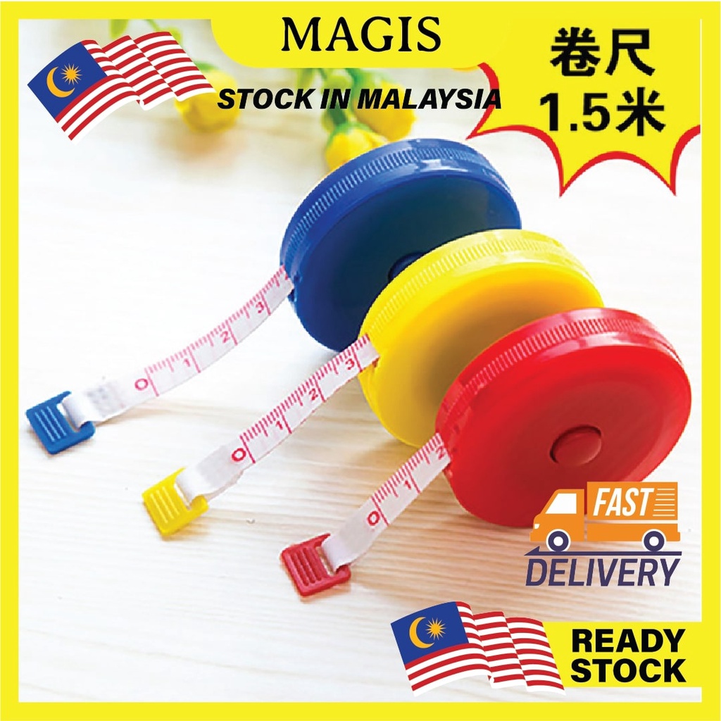 150cm Mini Cute Retractable Measuring Tape Pita Pengukur Tukang Jahit ...