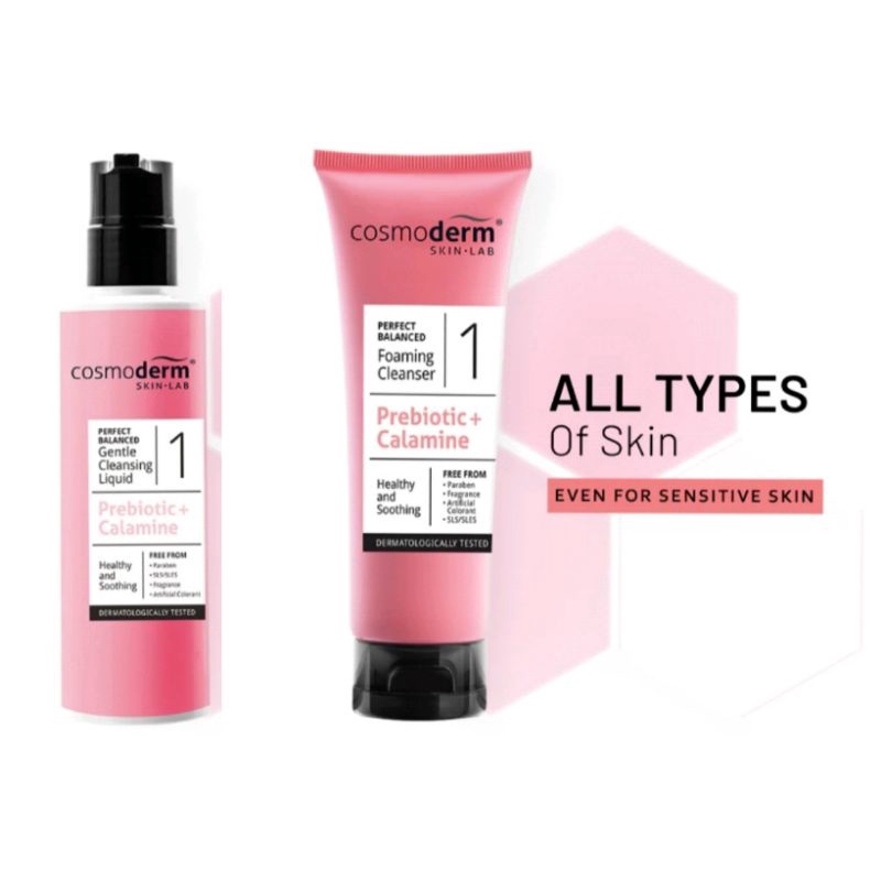 Cosmoderm Perfect Balanced Gentle Cleansing Liquid Foaming Cleanser Gel Pencuci Muka Shopee