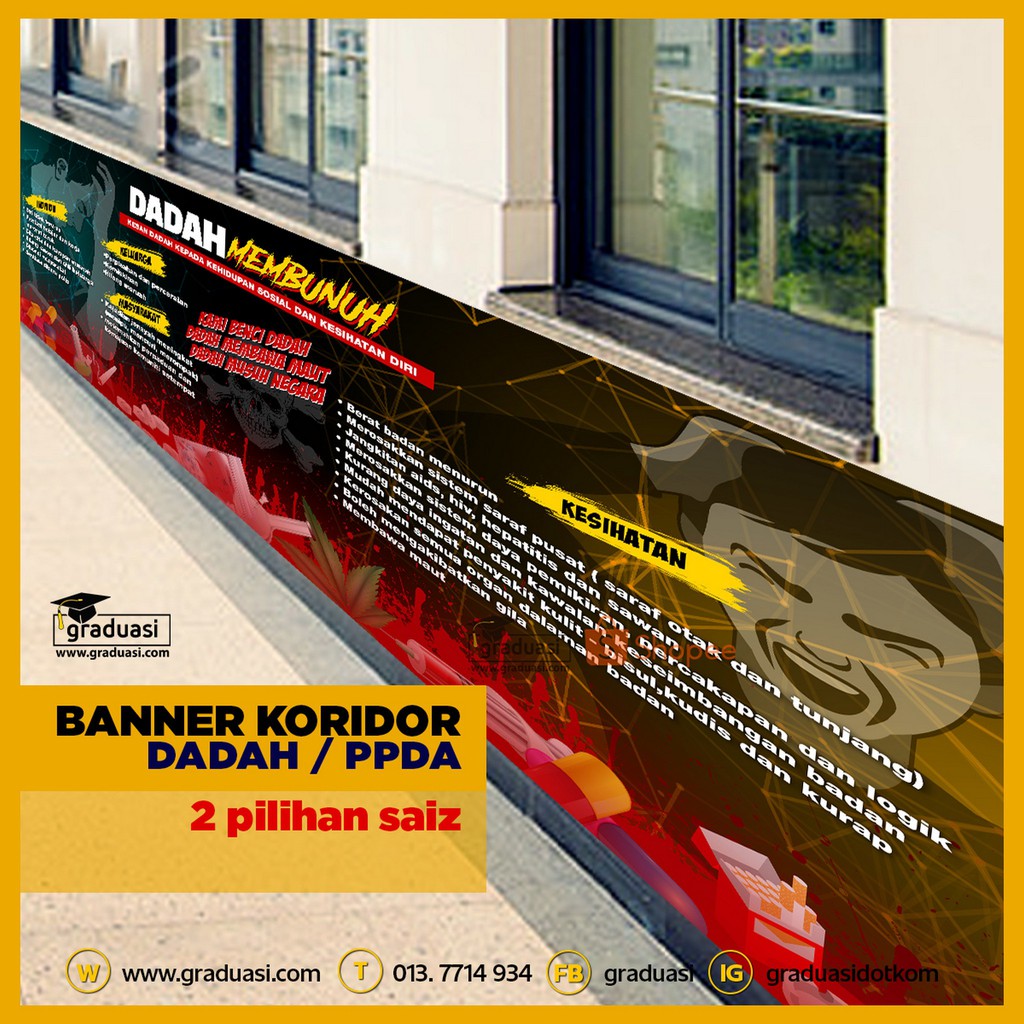 Banner PPDA, Bahaya Penagihan Dadah , 2 pilihan saiz #bnrb | Shopee ...