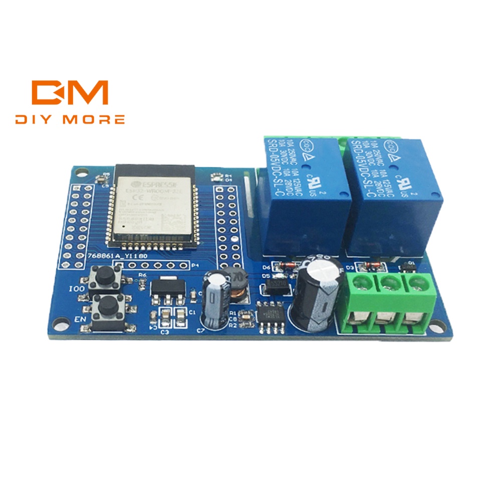 DIYMORE DC 5-60V 2 Channel ESP32-WROOM Development Board WIFI Relay ...