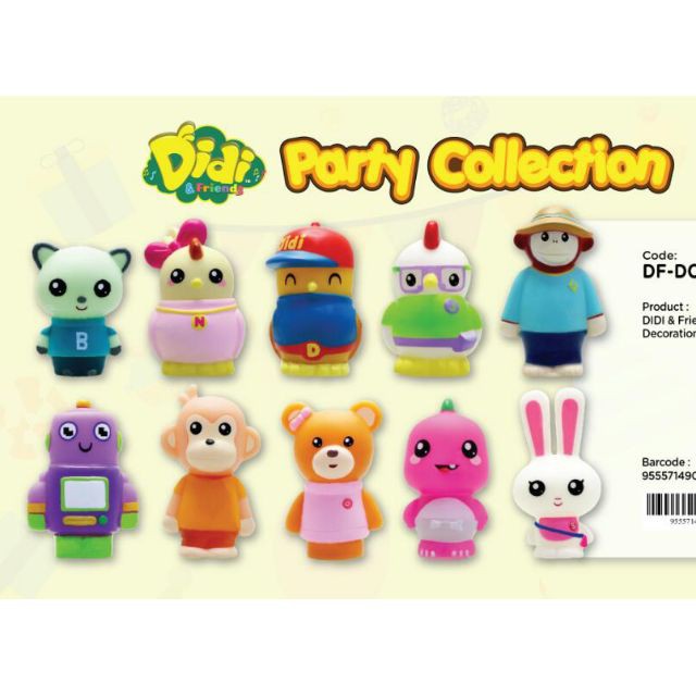 Didi and Friends 5cm Cute Figure Cake Topper Decoration Toy Kek Mainan ...
