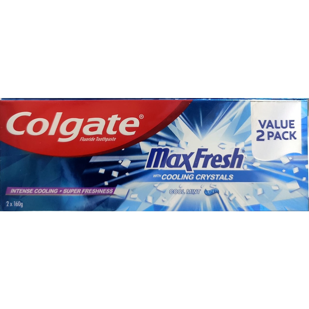 Colgate Max Fresh Cooling Crystals Toothpaste (VALUE 2 PACK) | Shopee ...