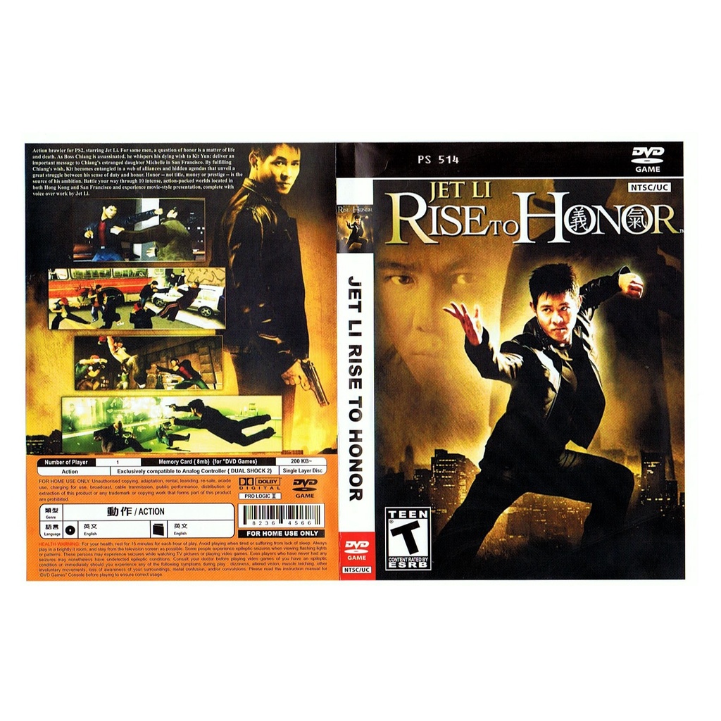 PS2 GAME COLLECTION JET LI RISE TO HONOR | Shopee Malaysia