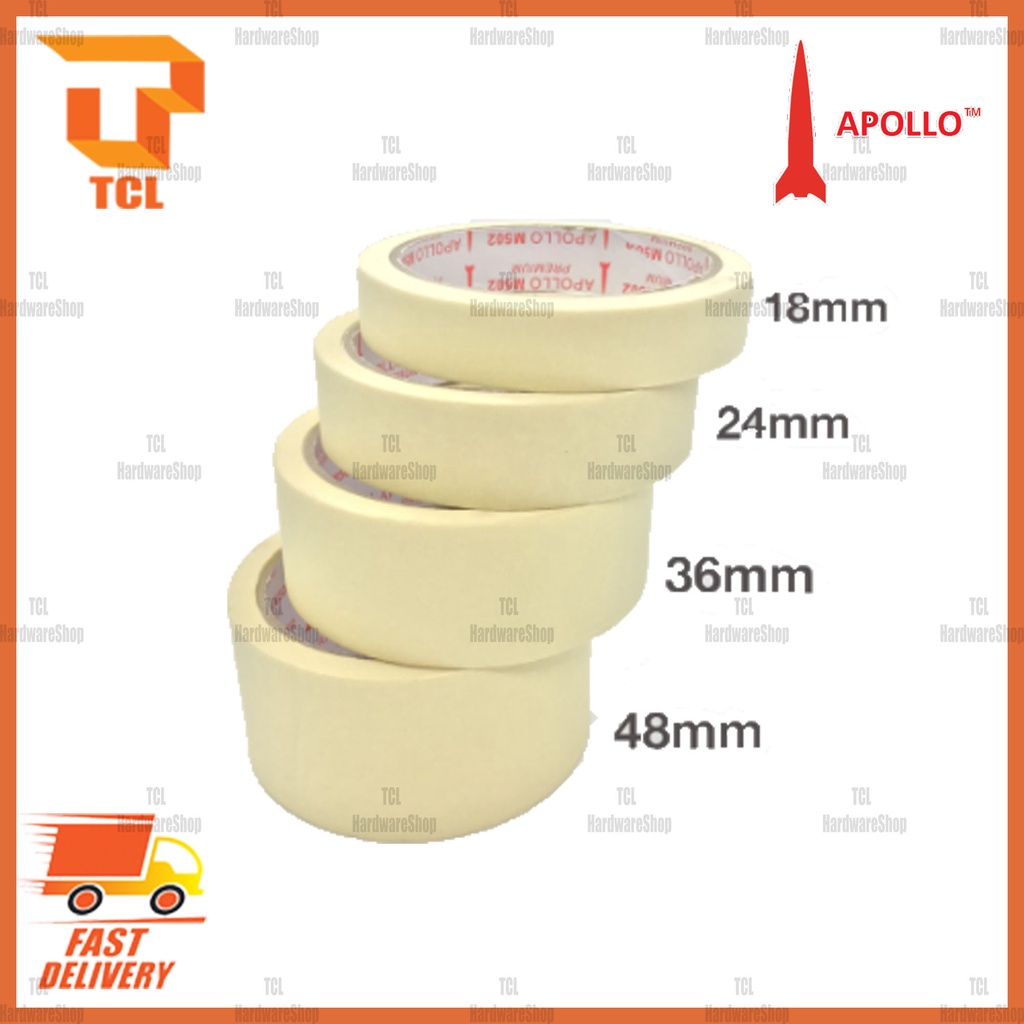 APOLLO MASKING TAPE 1"| 1 1/2" | 2" | | | Shopee Malaysia