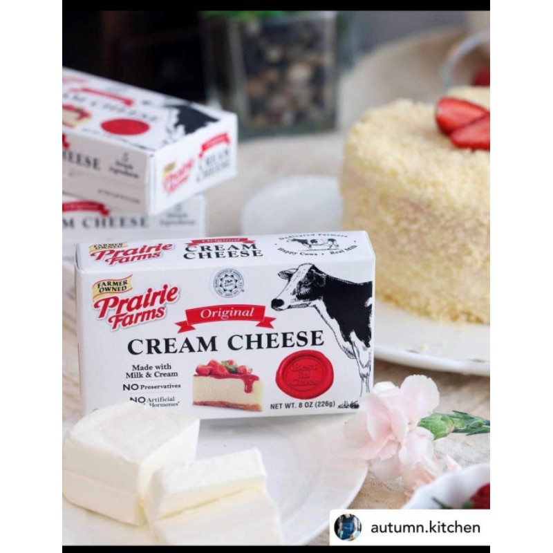 US Prairie Farms Dairy Cream Cheese | Cream Cheese 奶油乳酪 226gm | Shopee ...