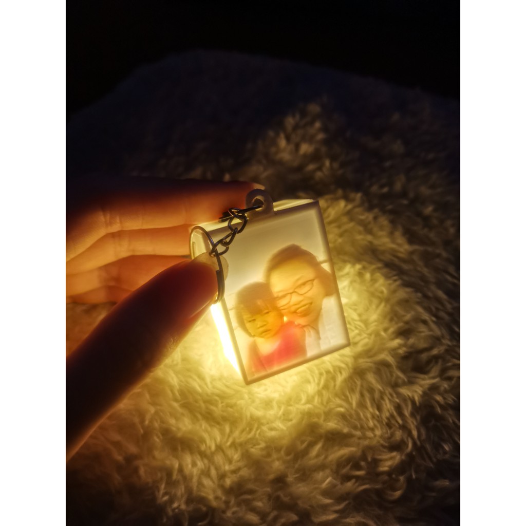 Customized Coloured 3D Picture (Lithophane) Keychain Night Light ...