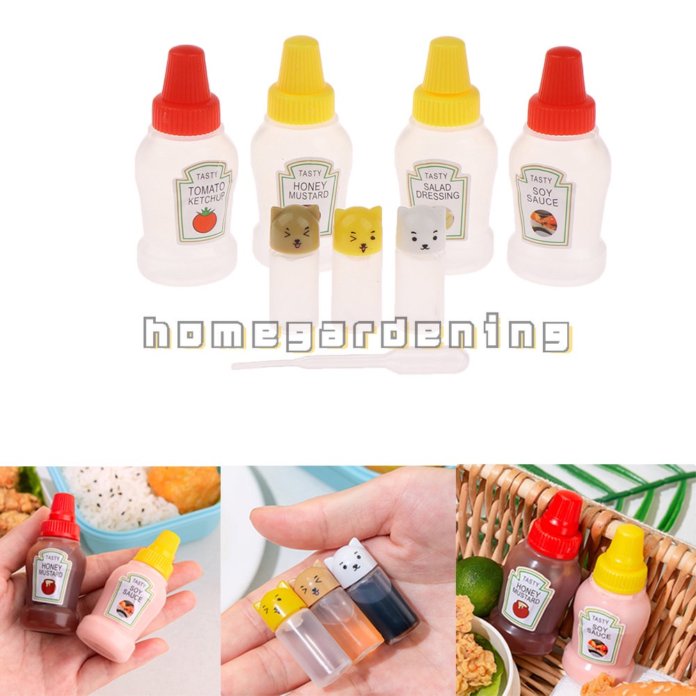 2/3Pc Mini Seasoning Sauce Bottle Portable Tomato Ketchup Bottle Salad ...