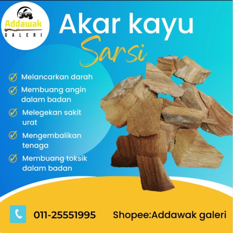 AKAR KAYU SARSI 100% ORIGINAL 100 gram | Shopee Malaysia