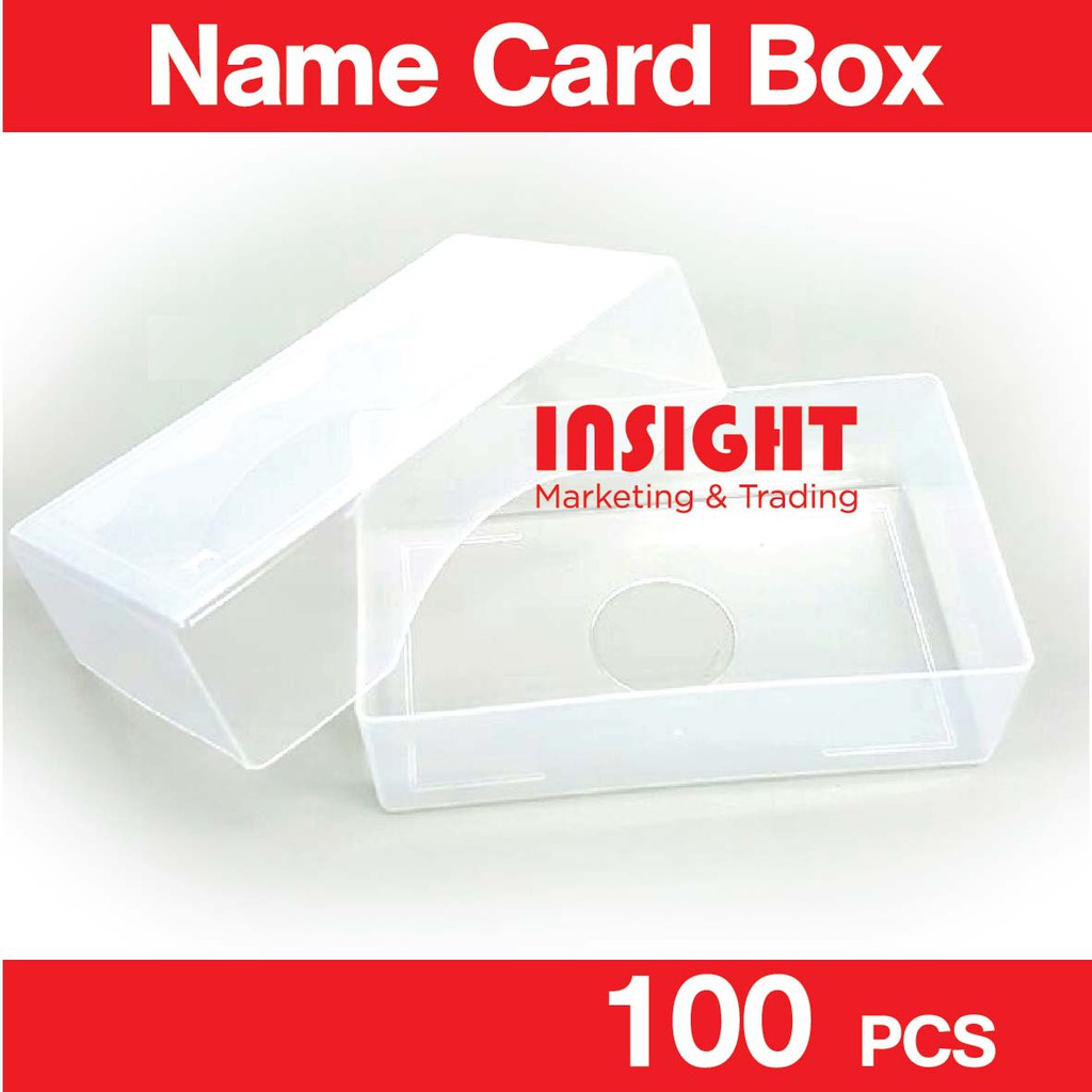 Business Card Box transparent box 90mmx 54mm name card box | Shopee ...