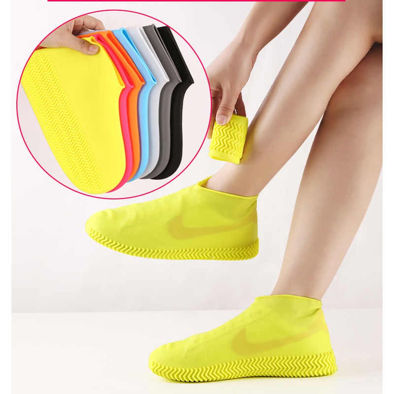 Waterproof Reusable Shoes Kasut Hujan Cover Reusable Isolation Shoes ...
