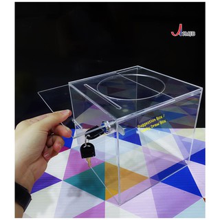 Lucky Draw Box / Suggestion Box / Feedback Box / Acrylic Box ; Plastic ...