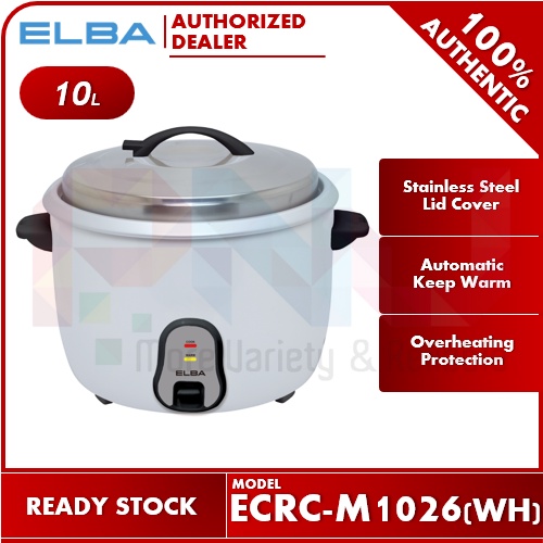 Elba 10L Commercial Large Rice Cooker ECRC-M1026 (WH) | Shopee Malaysia