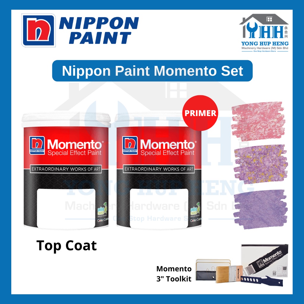 1L Nippon Paint Momento Textured Series - Elegant / Elegant Gold ...
