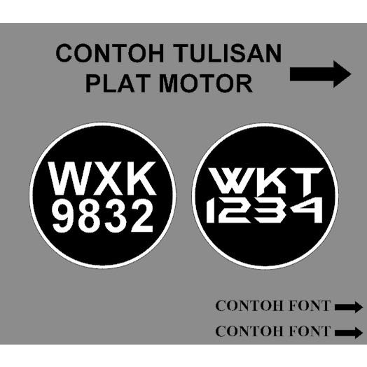 STICKER NO PLAT MOTOR PLATE MOTOR. STIKER MOTOR CUTTING Y15.LC135,125 ...